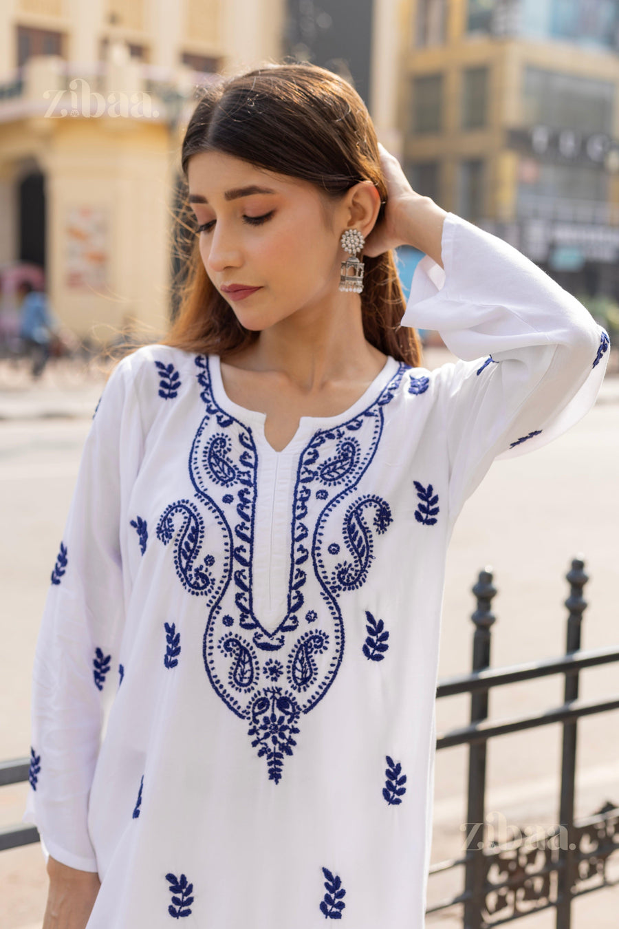 Shop artisanal Chikankari Kurtis for Women online